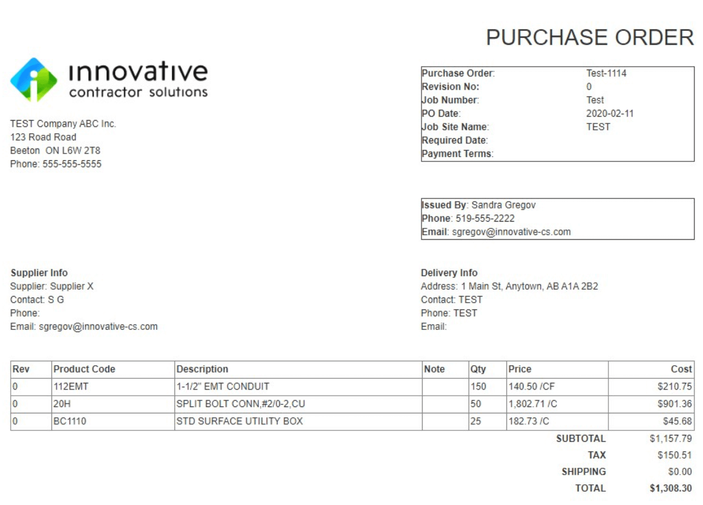 Purchase Order Basics - ePRO360 Material Management